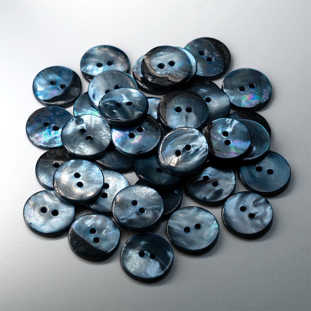 (3 pieces set) 15mm & 18mm MOP Shell Button DTM Blue color – Your Buttons