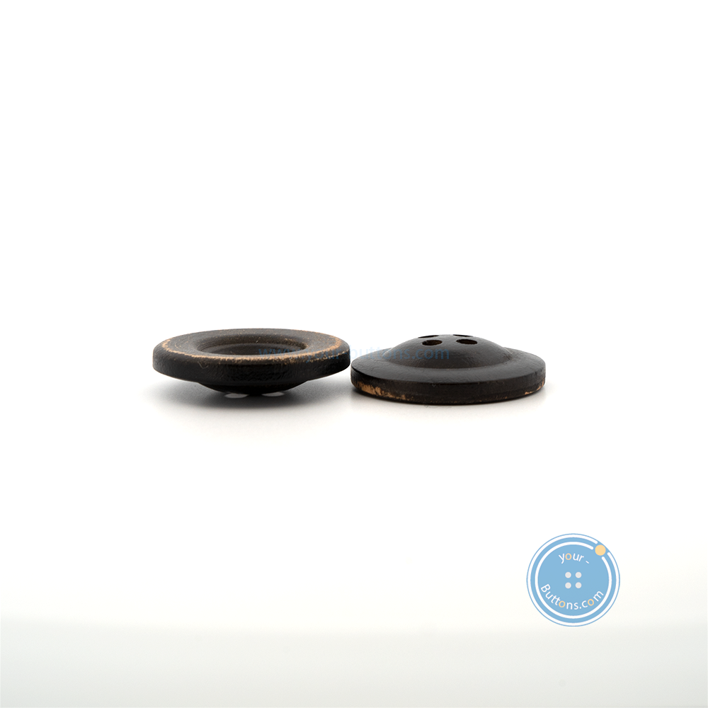 (3 pieces set) 23mm Distressed DTM Black Wooden Button – Your Buttons